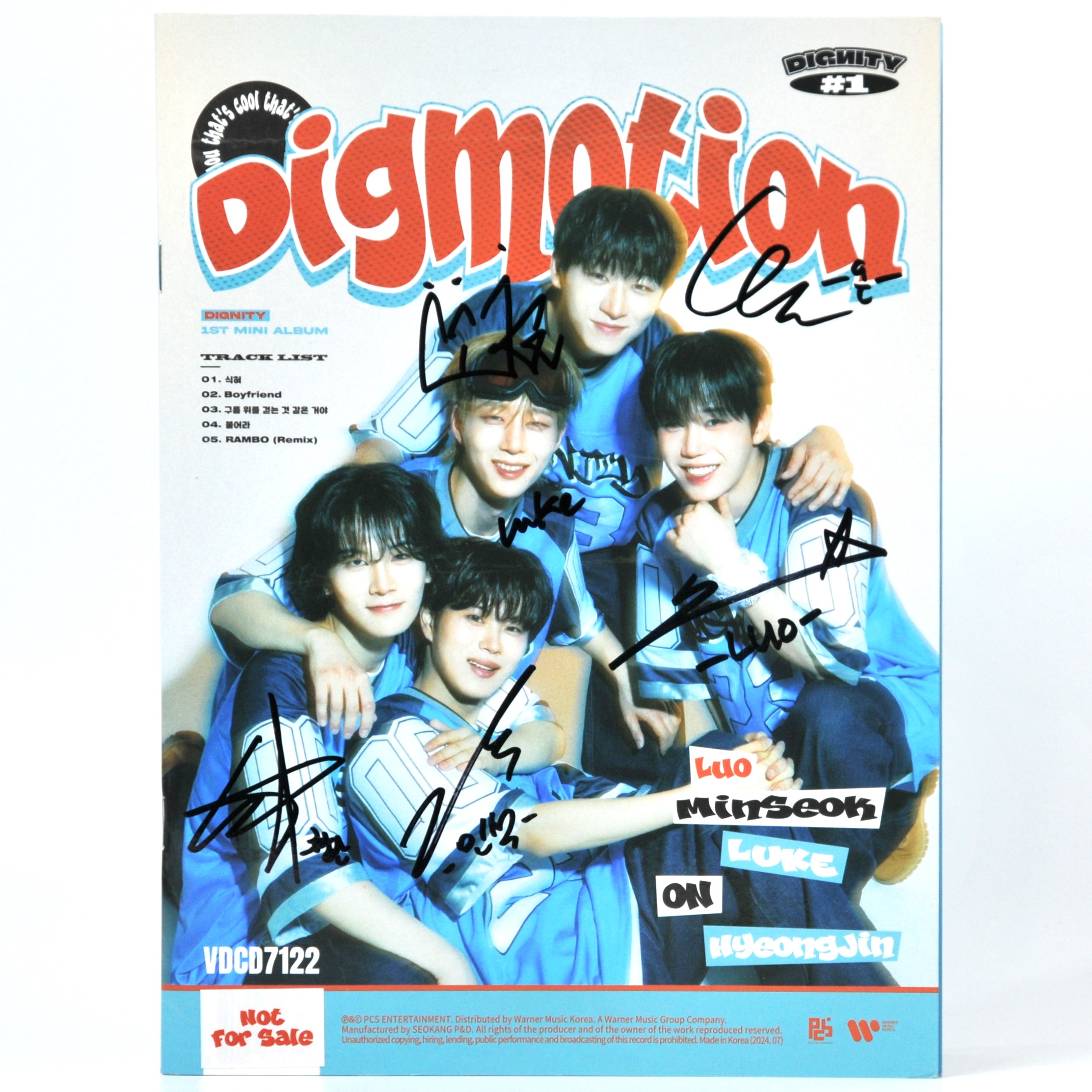 Dignity - Digmotion [Vibe Ver.] Signed Autographed Album CD Promo K-Pop ...